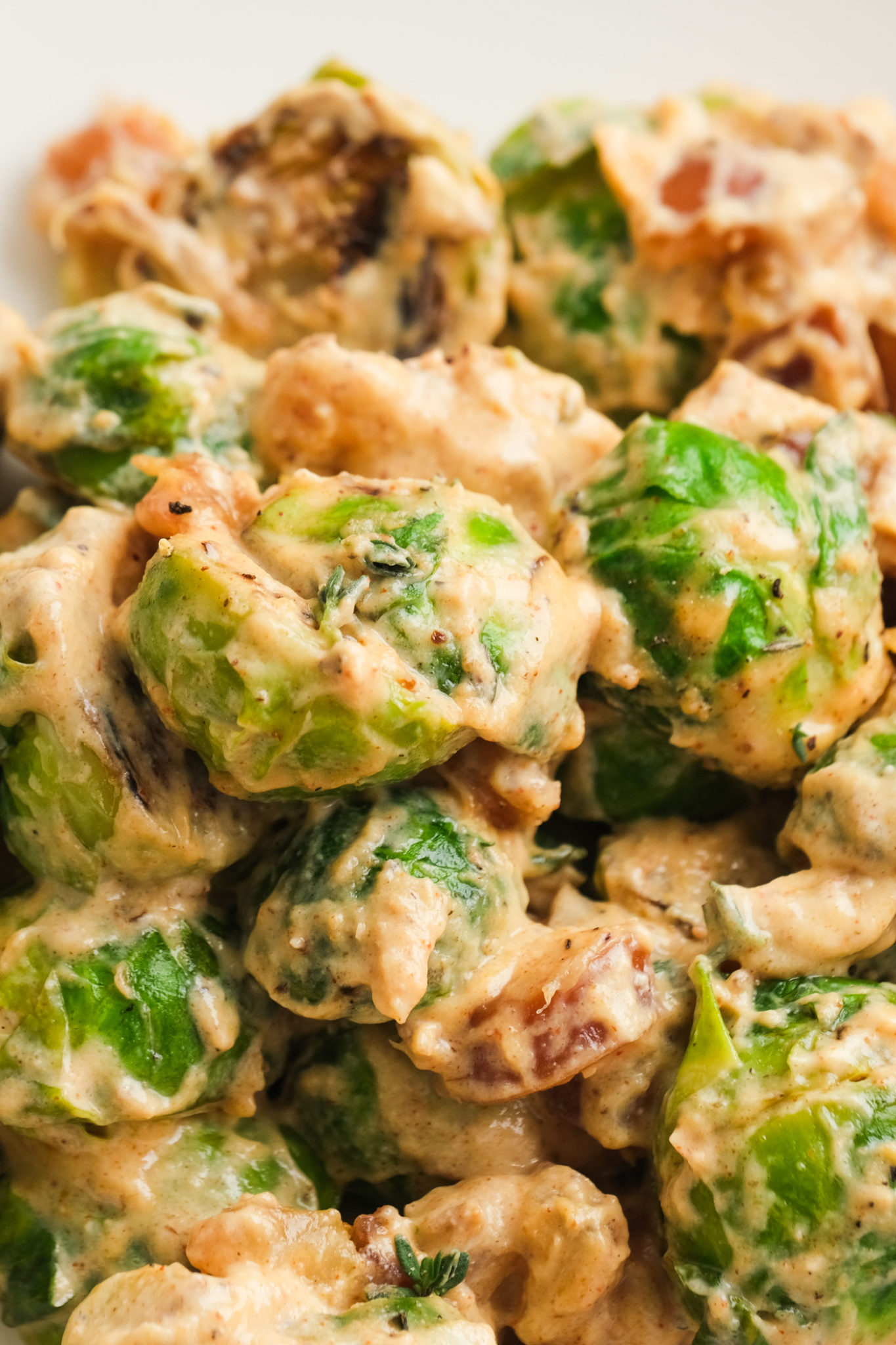 Brussels Sprouts with Cream and Dates - Reluctant Entertainer