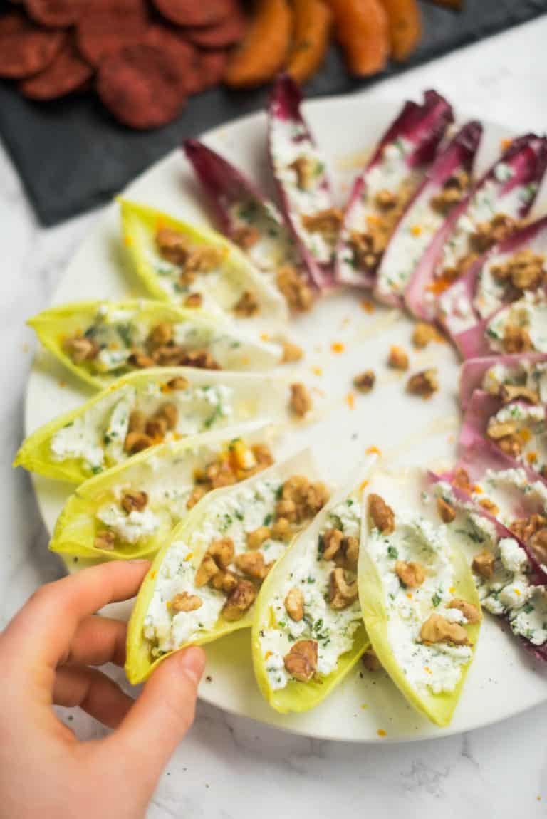 Stuffed Endive with Walnuts and Honey Recipe - Reluctant Entertainer