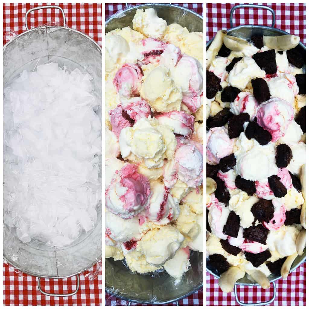 How to Make a Summer Ice Cream Trough Dessert - Reluctant Entertainer