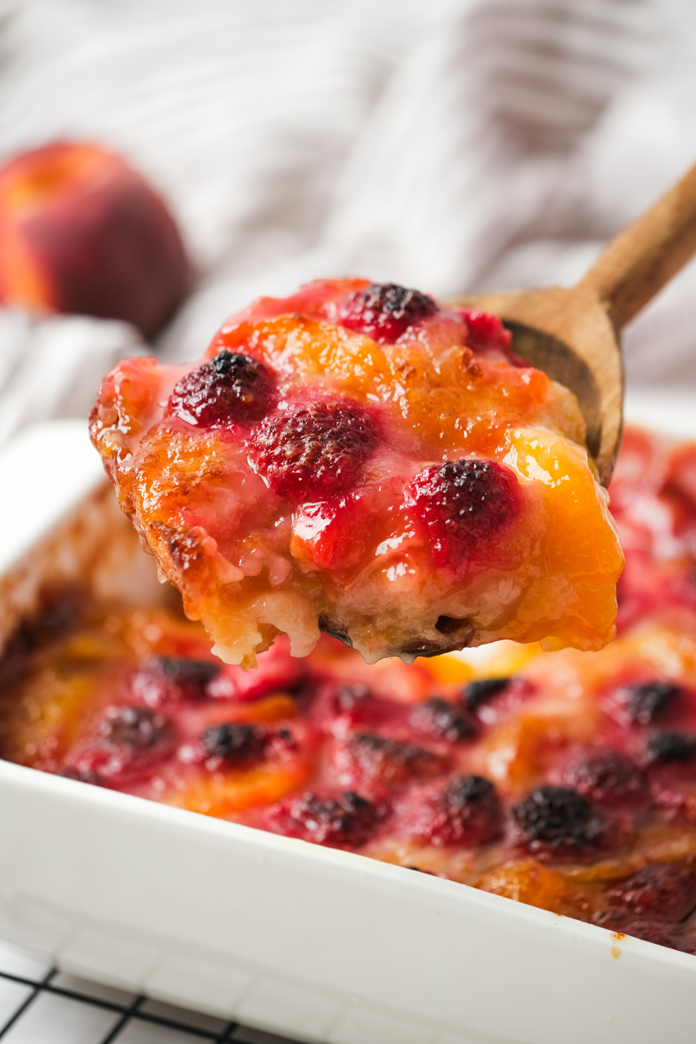 Peach Raspberry Cobbler