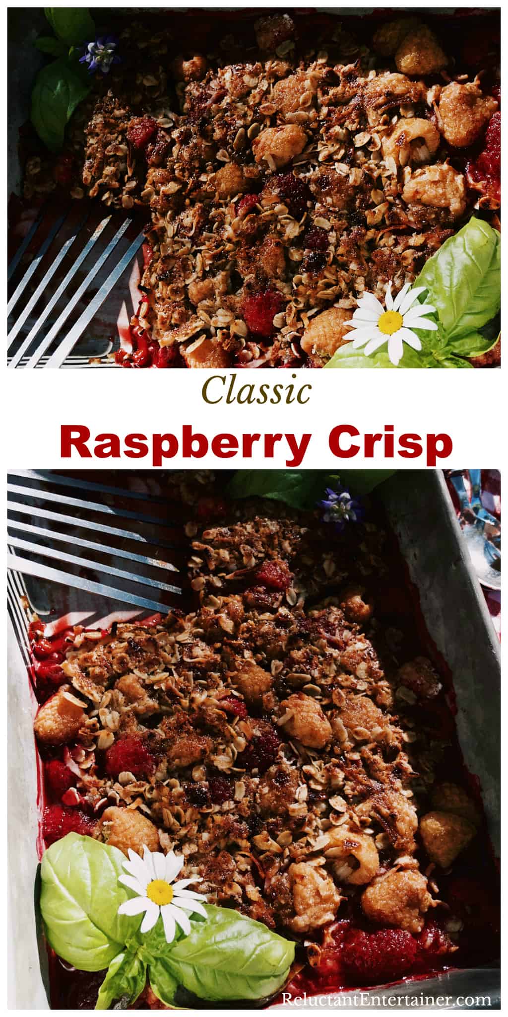 Classic Fresh Raspberry Crisp Recipe - Reluctant Entertainer