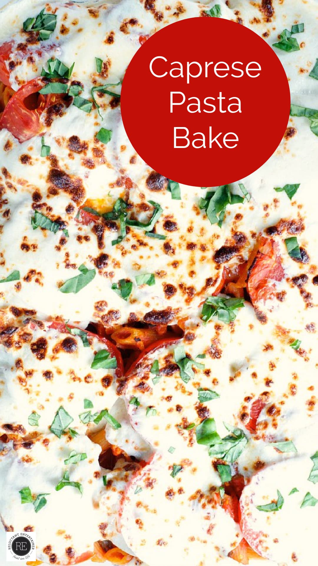 Caprese Pasta Bake Recipe - Reluctant Entertainer