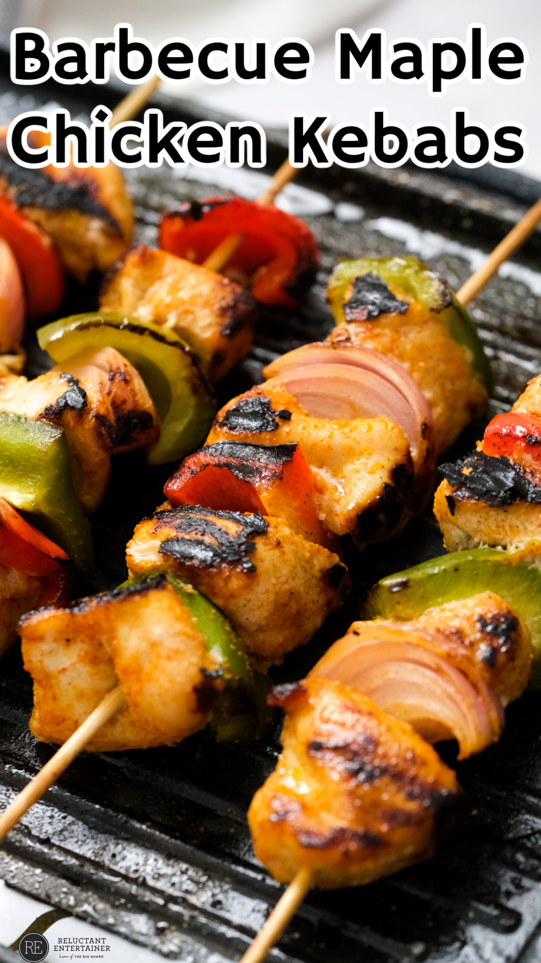 Barbecue Maple Chicken Kebabs - Reluctant Entertainer