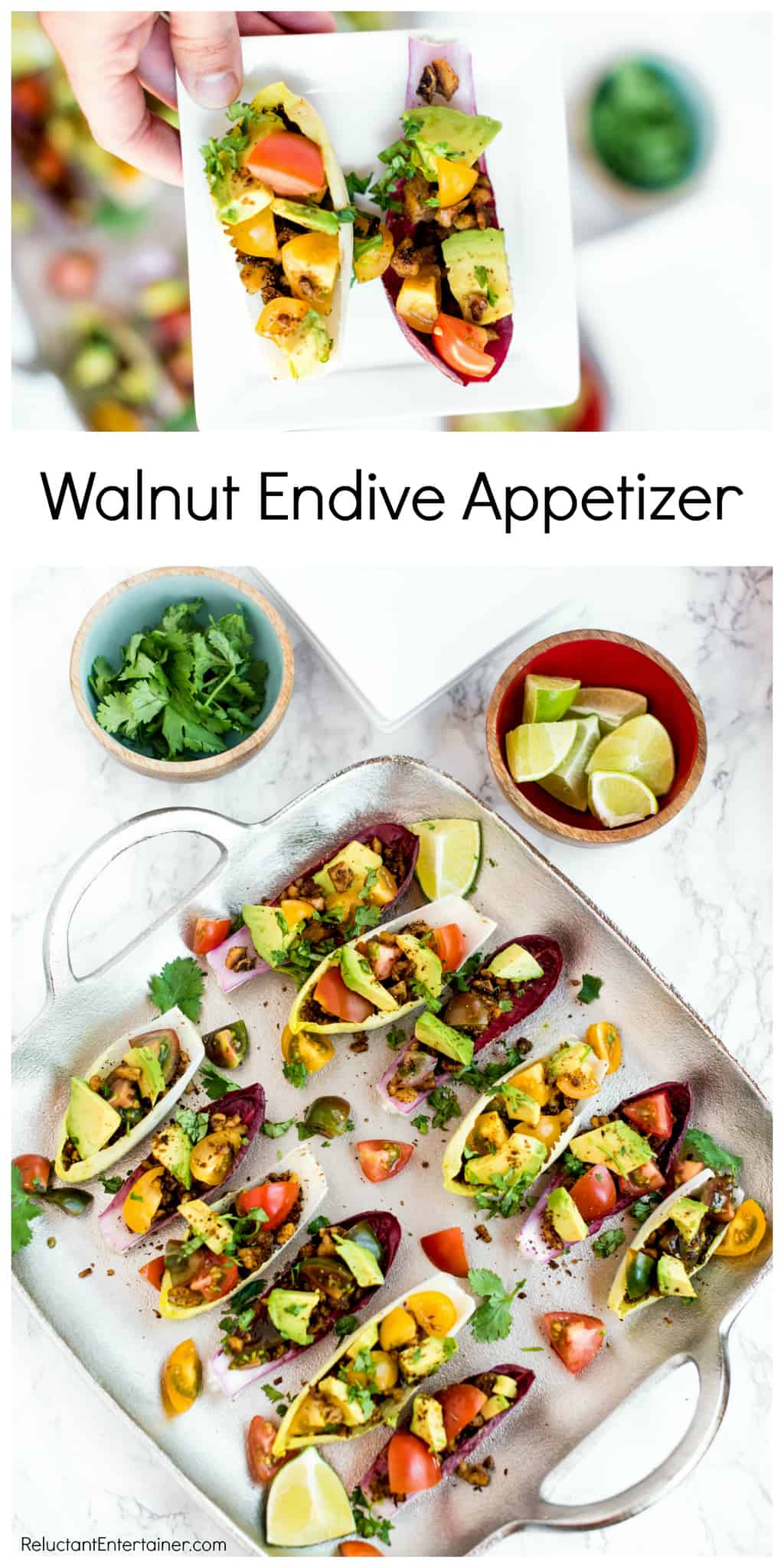 EASY Walnut Endive Appetizer - Reluctant Entertainer