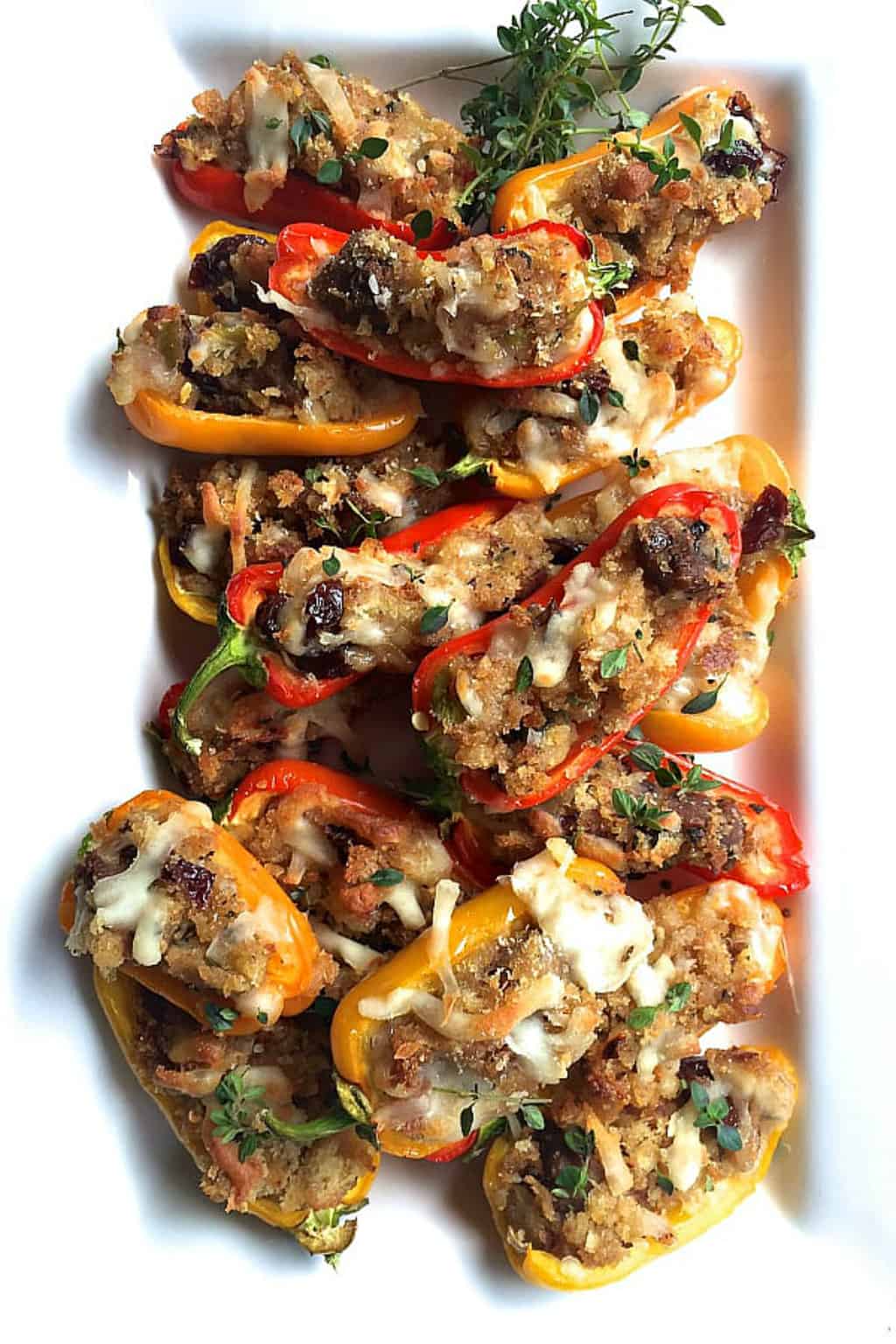 Dressing-Stuffed Mini Peppers - Reluctant Entertainer