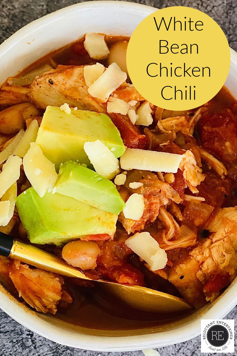 White Bean Chicken Chili Recipe - Reluctant Entertainer