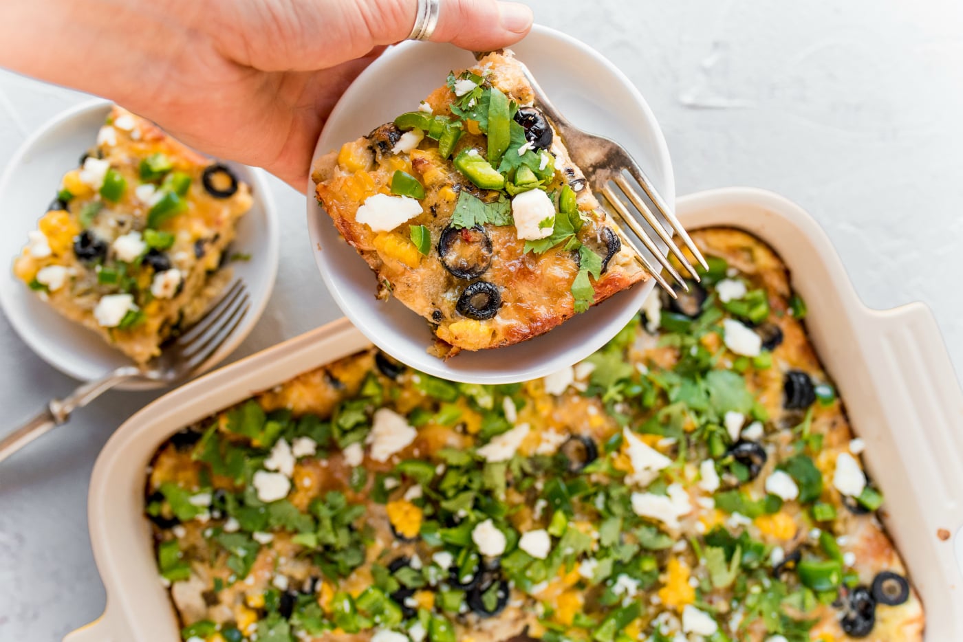 Green Chili Corn Tortilla Strata - Reluctant Entertainer