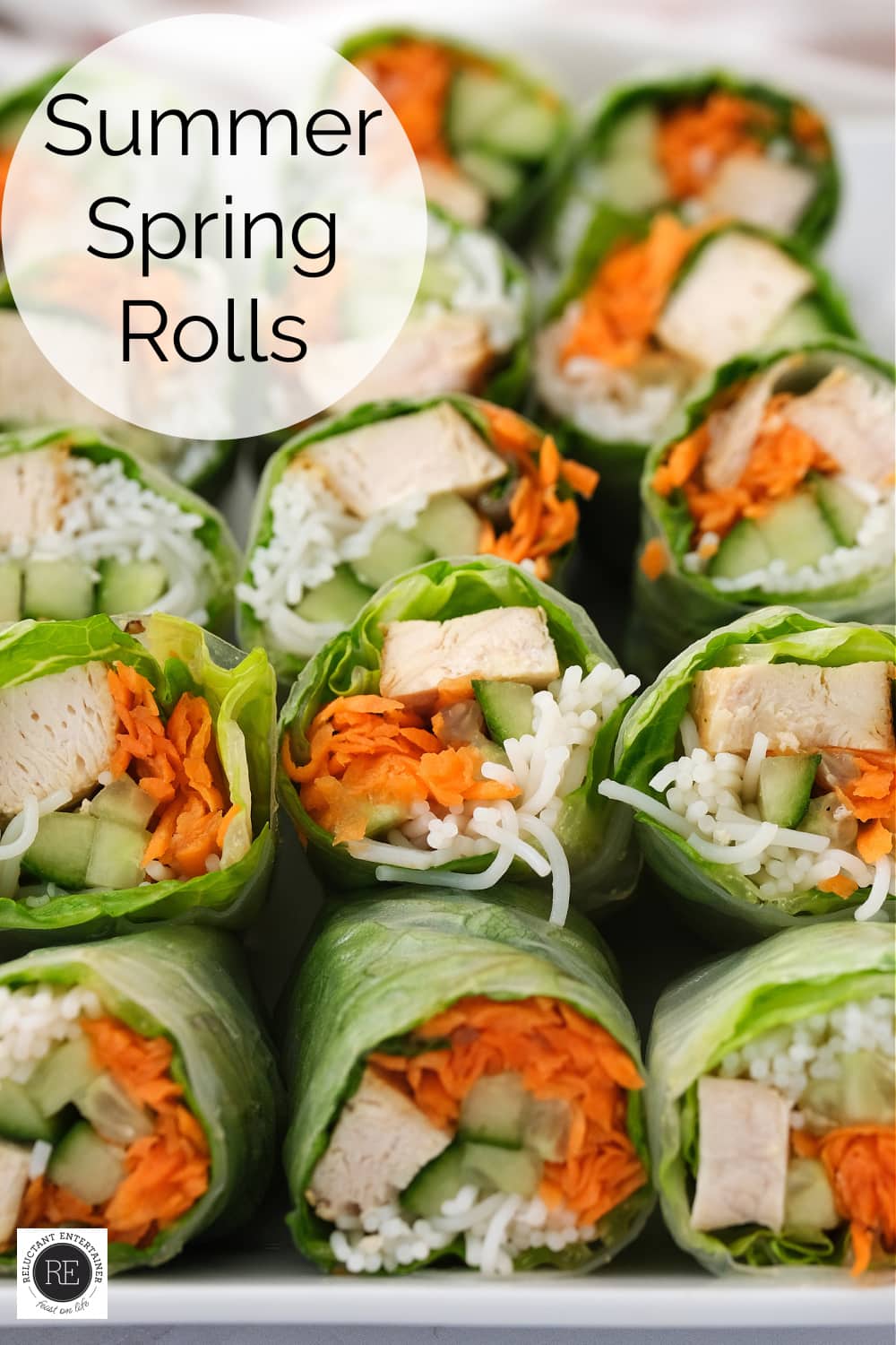Fresh Summer Spring Rolls - Reluctant Entertainer