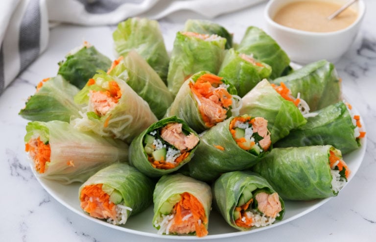 Salmon Spring Rolls Recipe - Reluctant Entertainer