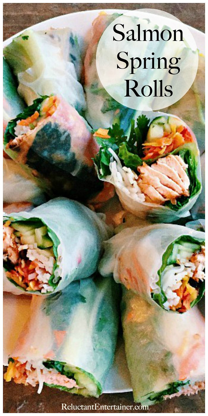 Salmon Spring Rolls Recipe - Reluctant Entertainer