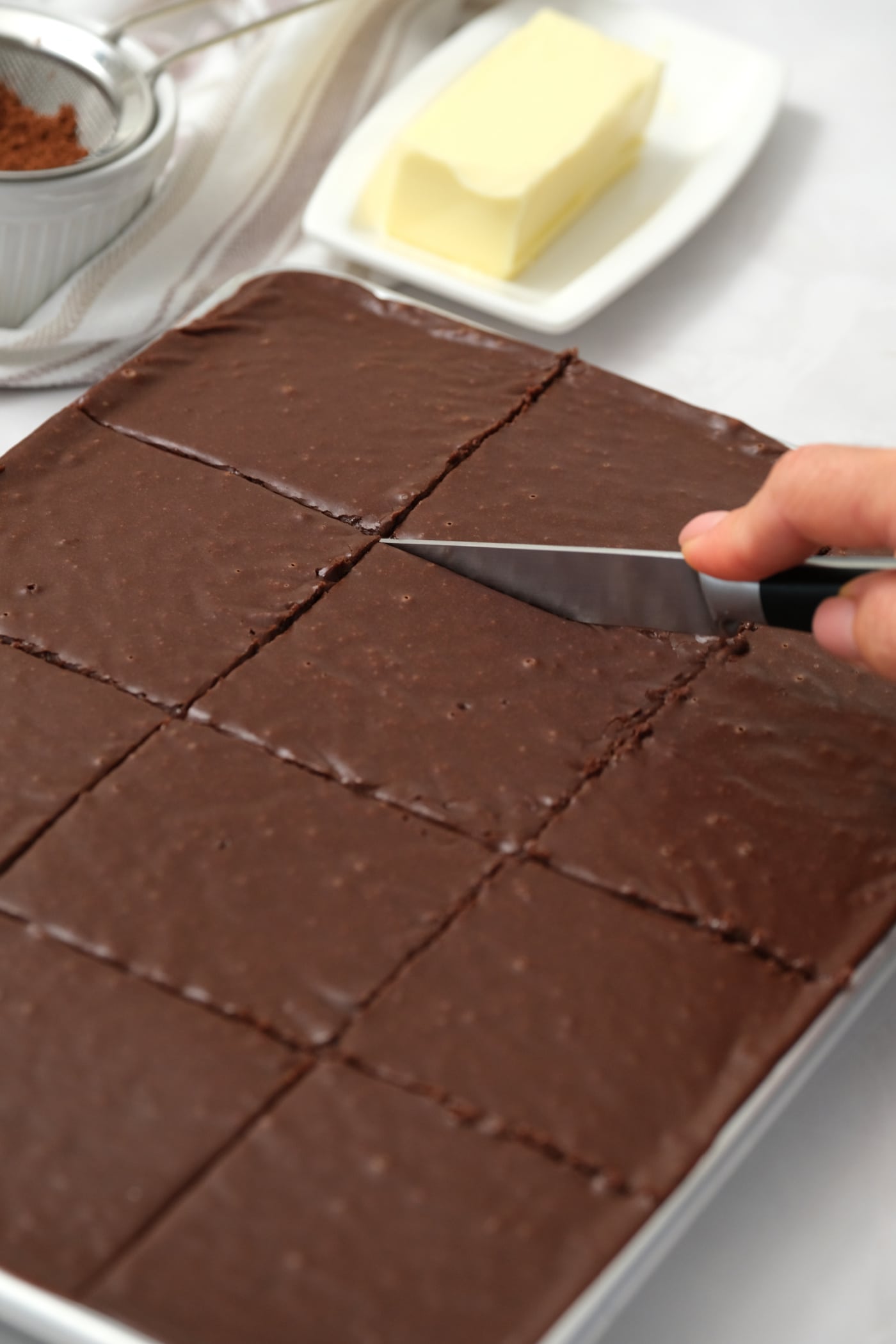 Vanilla Texas Sheet Cake Recipe - Reluctant Entertainer