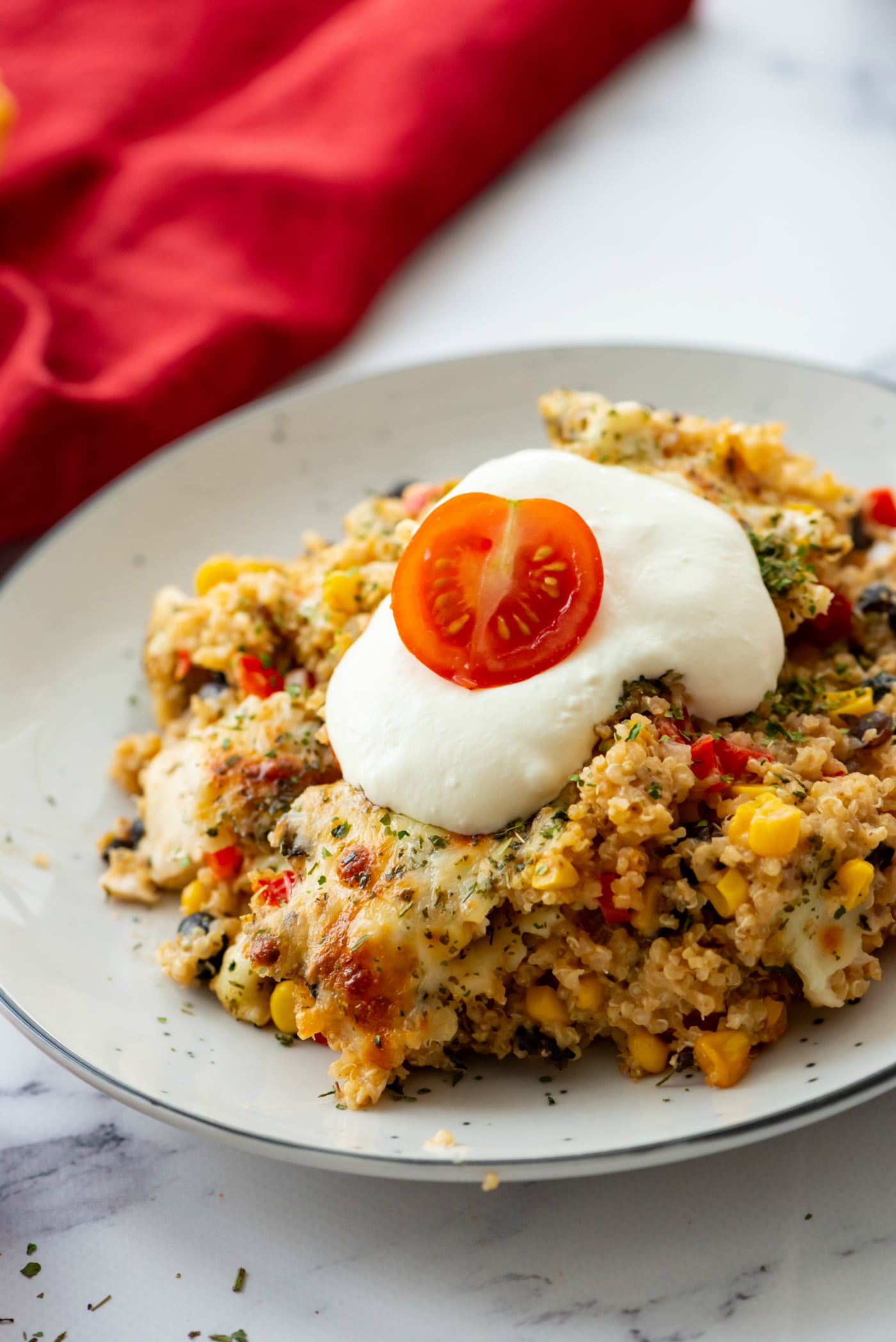 Chicken Quinoa Black Bean Bake - Reluctant Entertainer