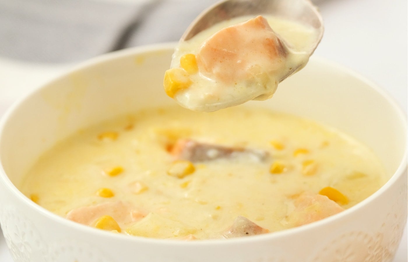 Corn Salmon Chowder Recipe - Reluctant Entertainer