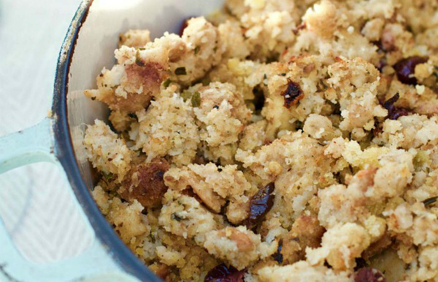 Chicken Sausage Apple Cornbread Stuffing - Reluctant Entertainer