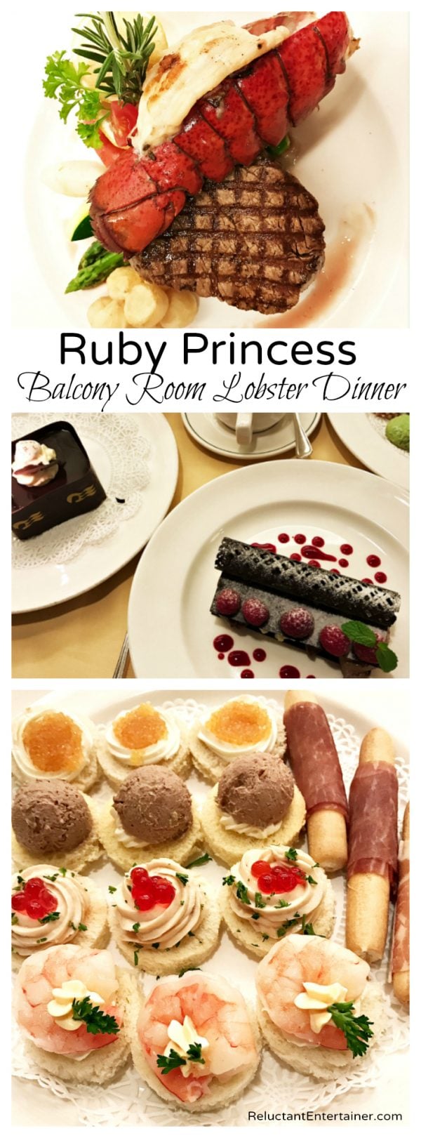 Ruby Princess Balcony Room Lobster Dinner - Reluctant Entertainer
