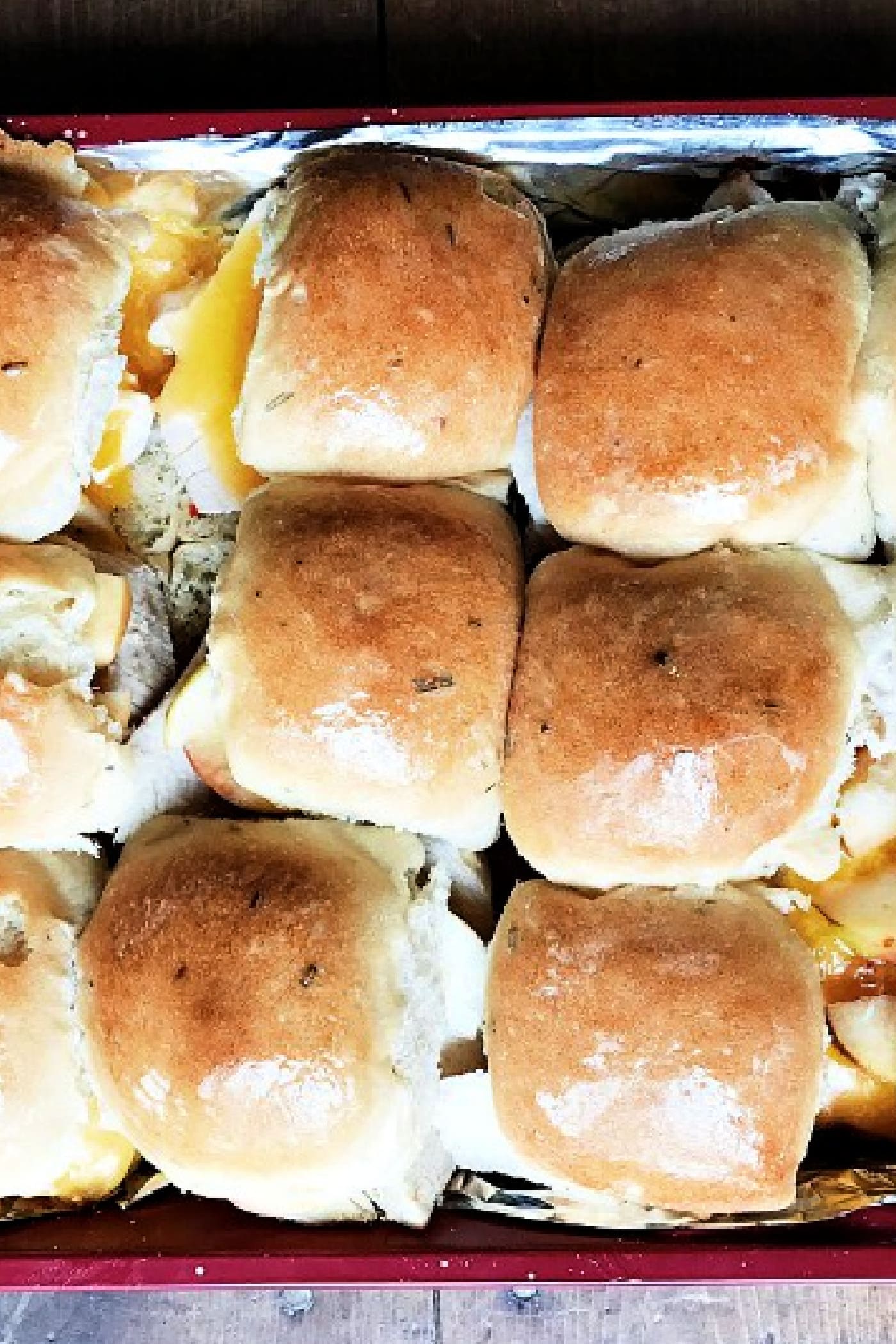 Turkey Cheddar Apple Sliders - Reluctant Entertainer