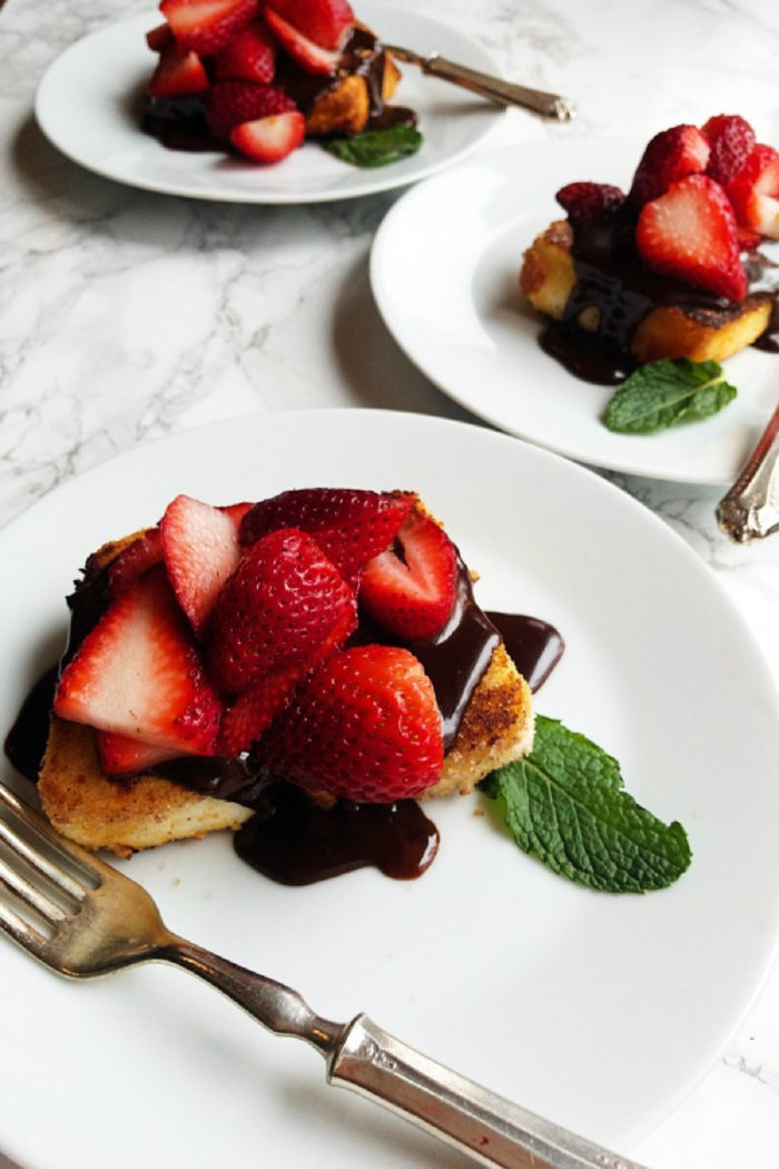 Fried Angel Food Cake Strawberry Shortcake - Reluctant Entertainer