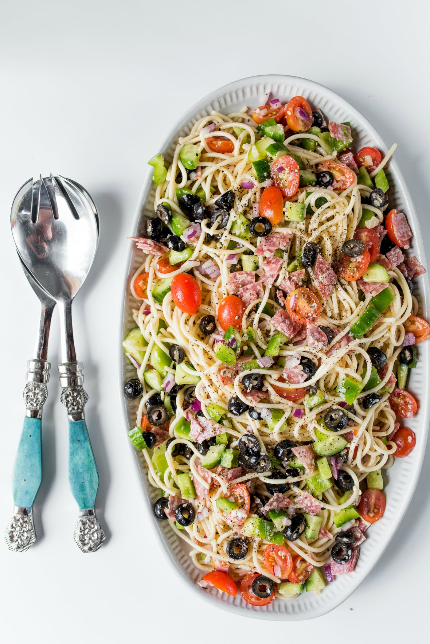 Cold Spaghetti Salad - Reluctant Entertainer