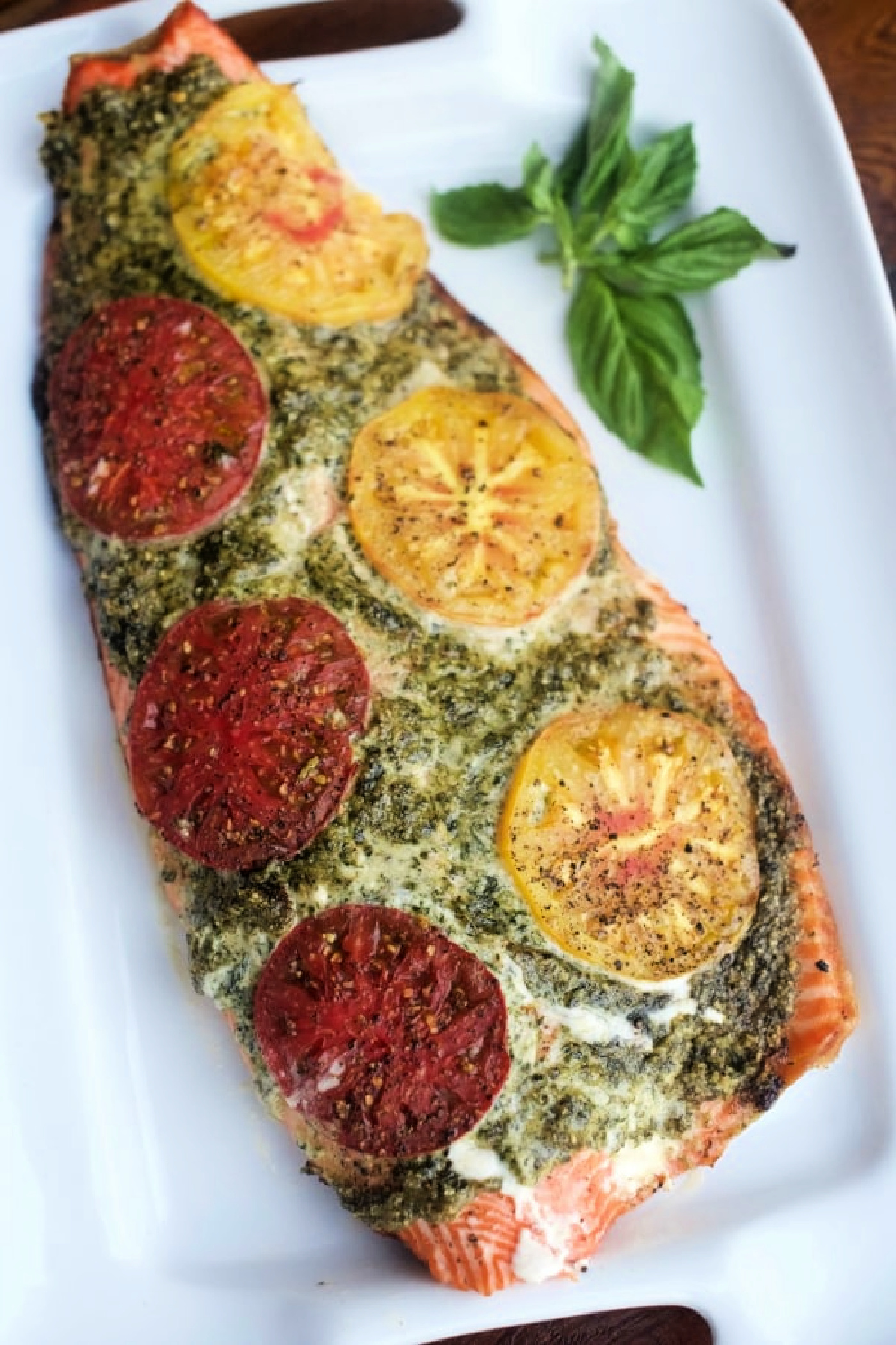 Grilled Steelhead with Heirloom Tomatoes - Reluctant Entertainer