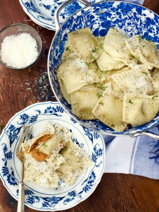 Sweet Potato Ravioli with Fig - Reluctant Entertainer