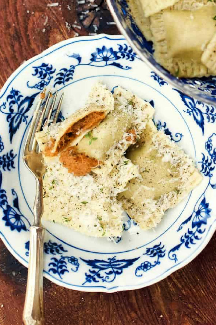 Sweet Potato Ravioli with Fig - Reluctant Entertainer