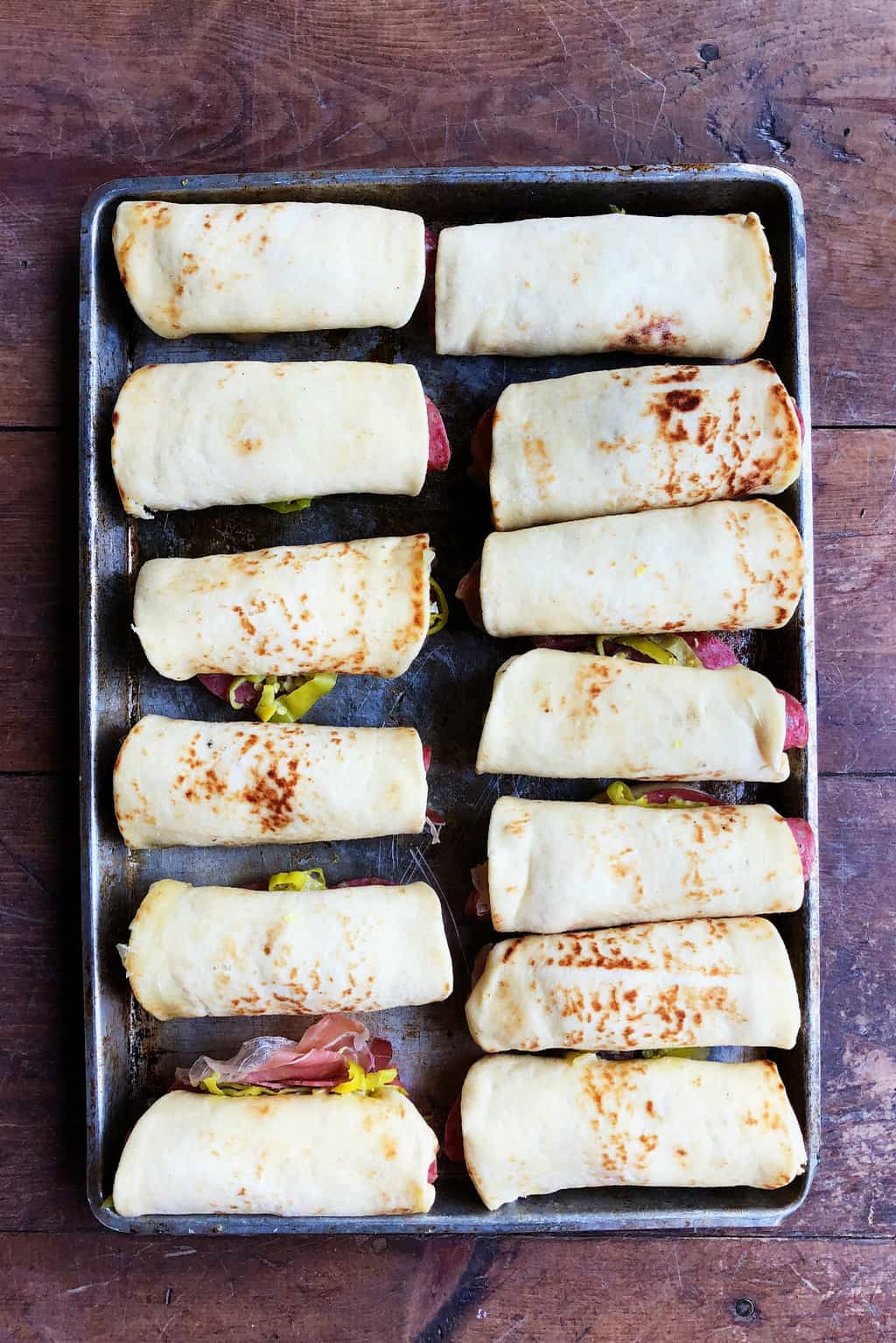 Rolled Flatbread Cubano Sandwich Recipe - Reluctant Entertainer