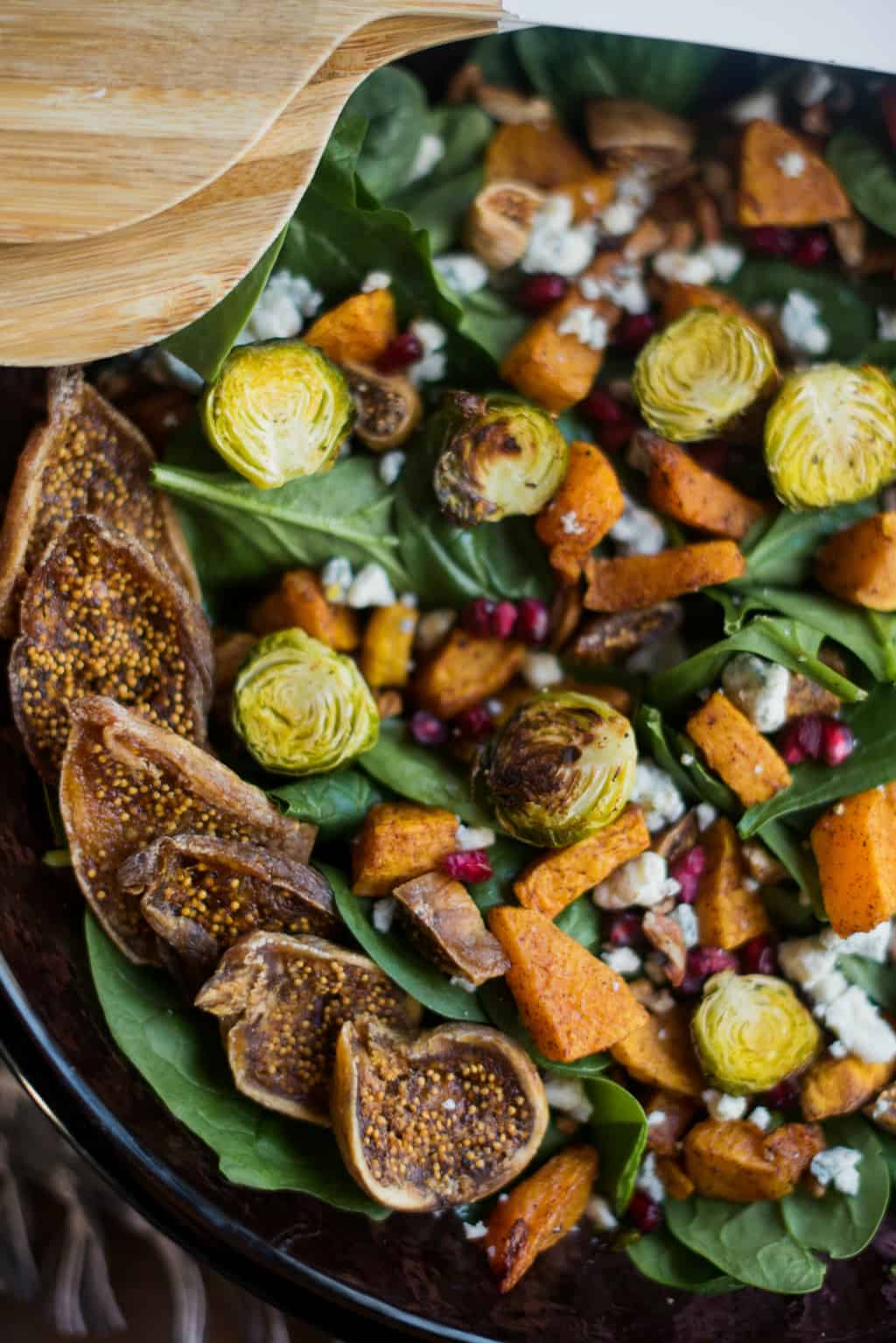 Butternut Brussels Sprouts Salad - Reluctant Entertainer