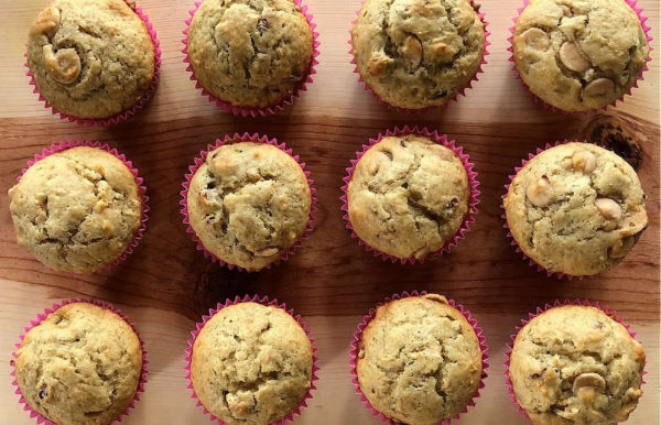 Banana Muffins with Sour Cream - Reluctant Entertainer