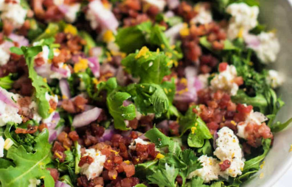 Pancetta Arugula Salad - Reluctant Entertainer
