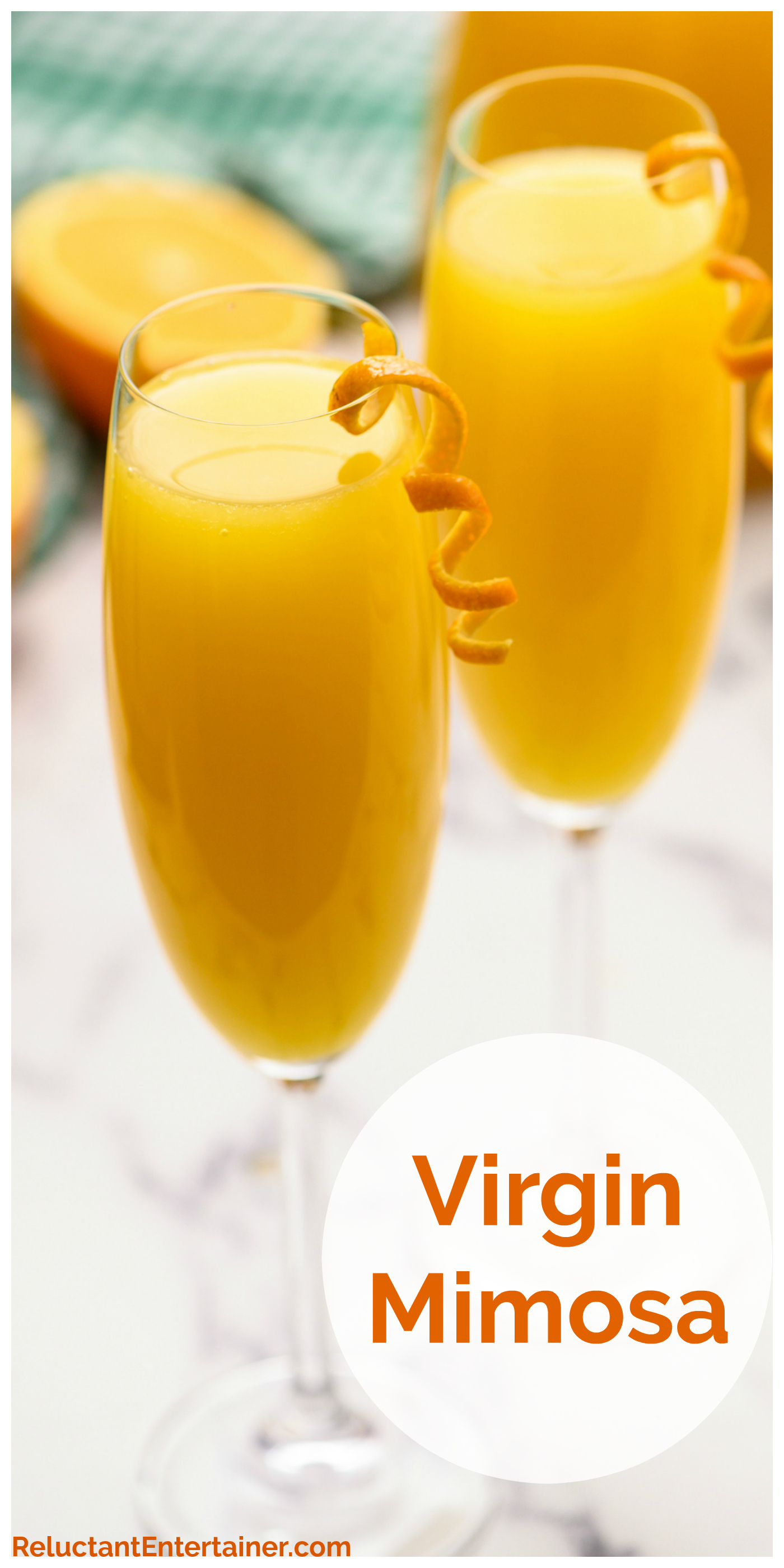 Virgin Mimosa Drink For Mother's Day - Reluctant Entertainer