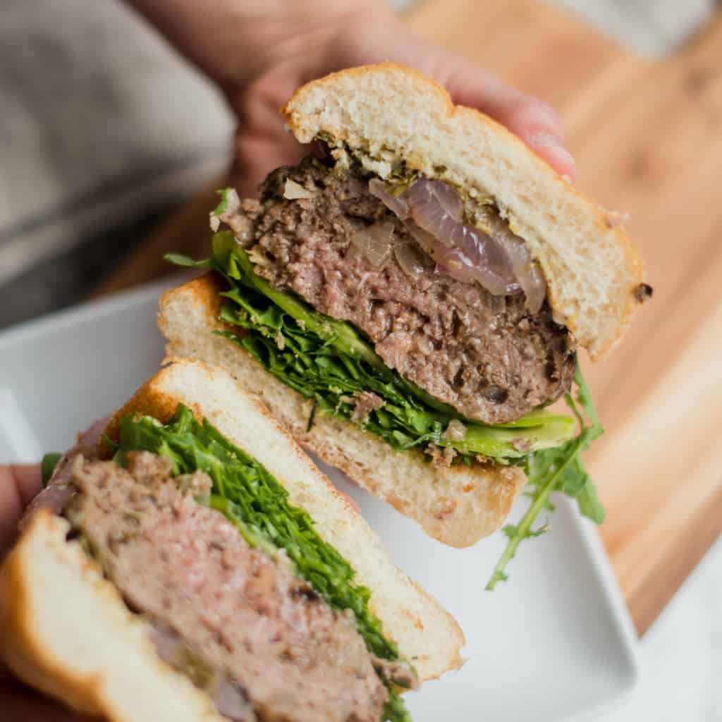 Delicious Mint Lamb Burgers with Fig - Reluctant Entertainer