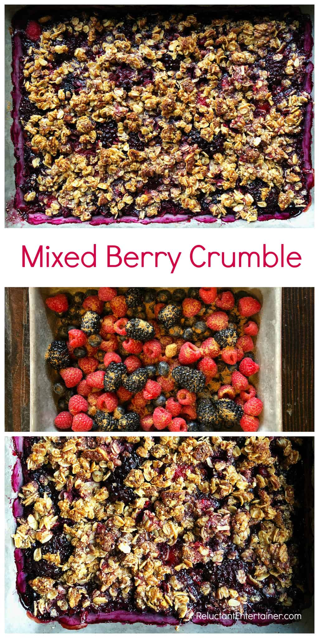 Mixed Berry Crumble Recipe - Reluctant Entertainer