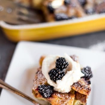 Lemon Blackberry Bread Pudding - Reluctant Entertainer