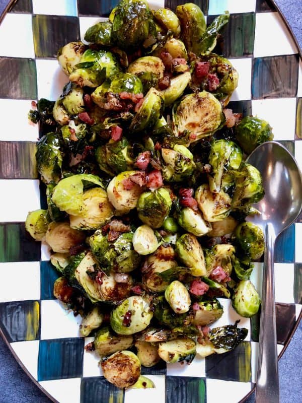 Pancetta Roasted Brussels Sprouts - Reluctant Entertainer