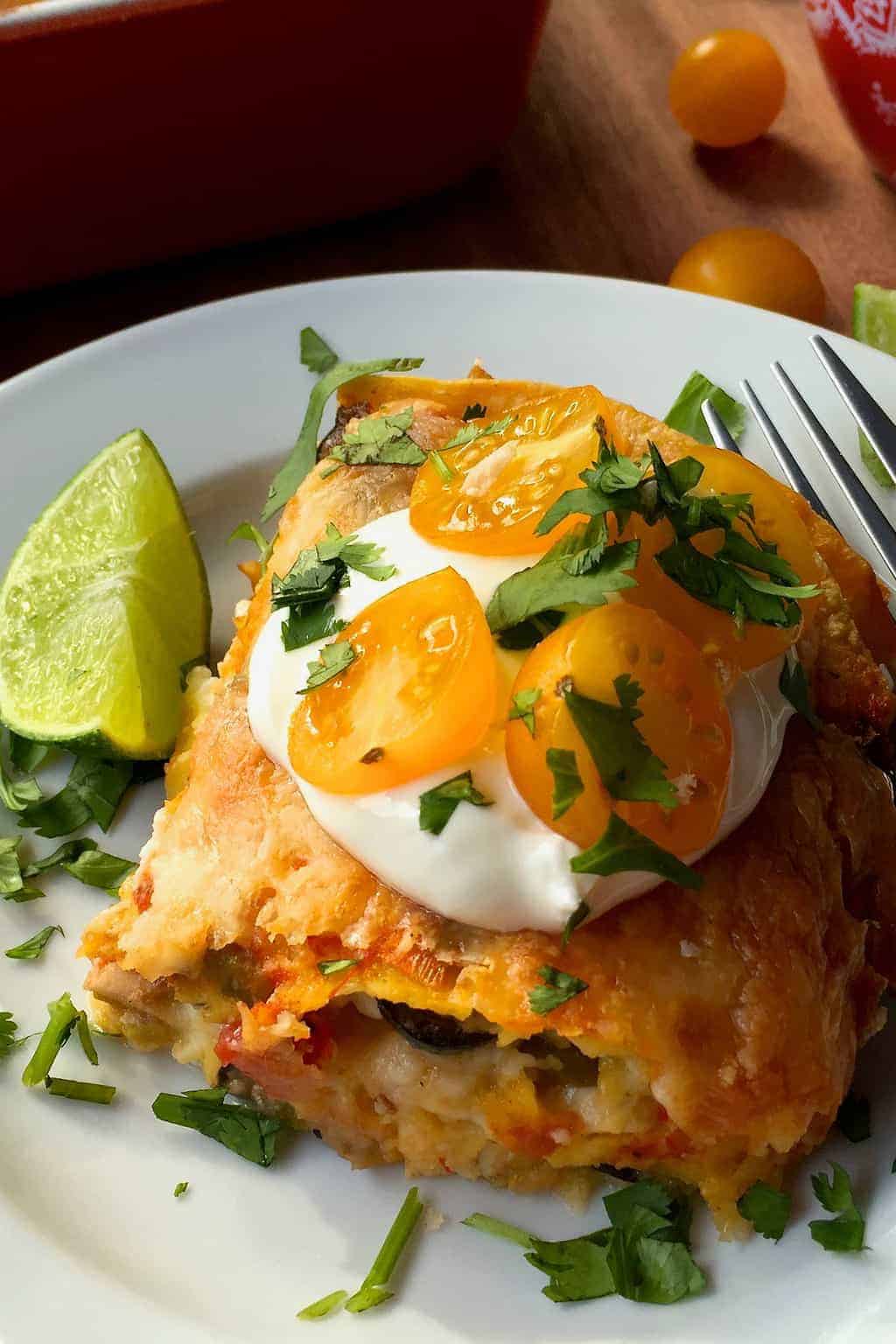 Easy Tortilla Chicken Pie Recipe - Reluctant Entertainer
