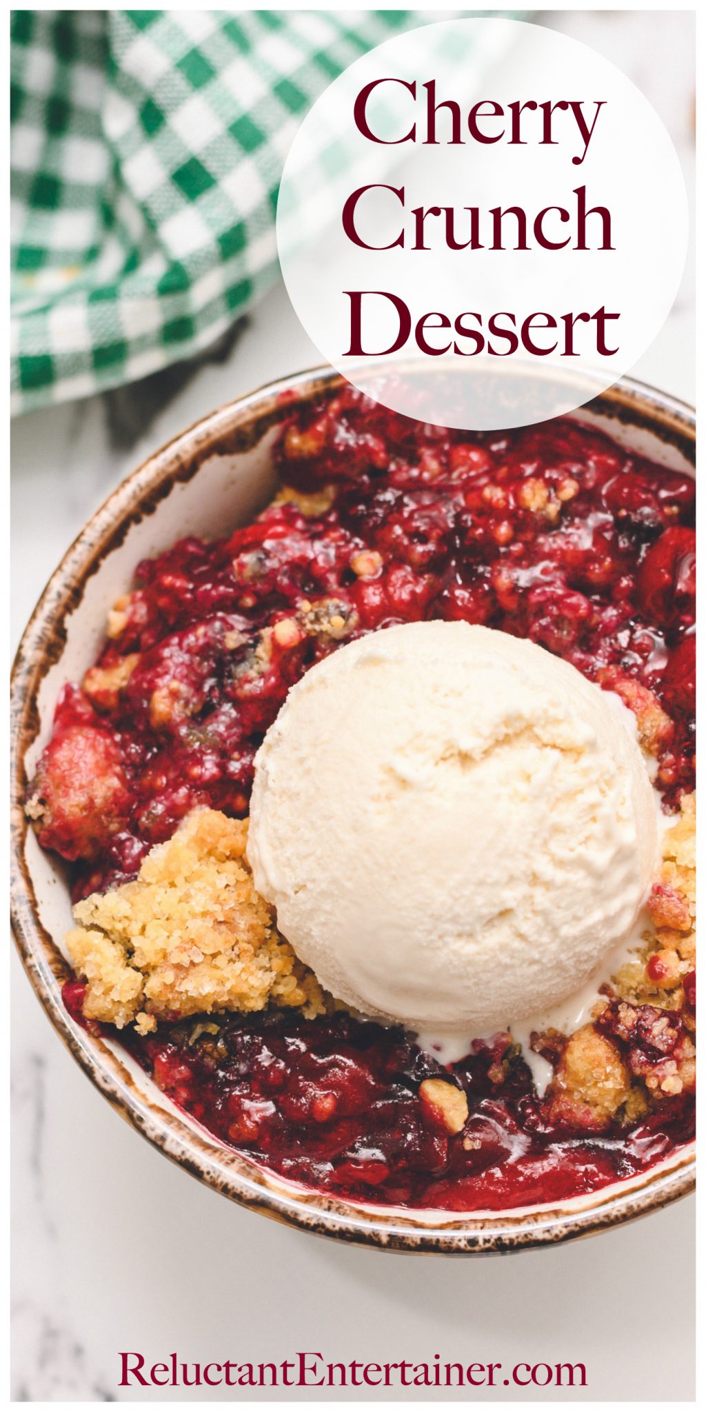 Valentine's Day Cherry Crunch Dessert Recipe - Reluctant Entertainer