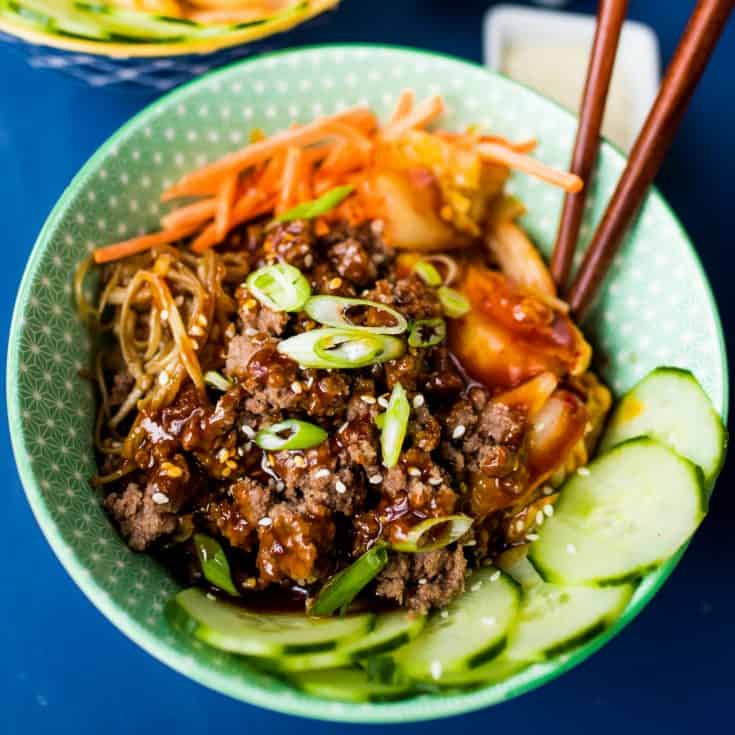 Healthy Korean Beef Bowls - Reluctant Entertainer