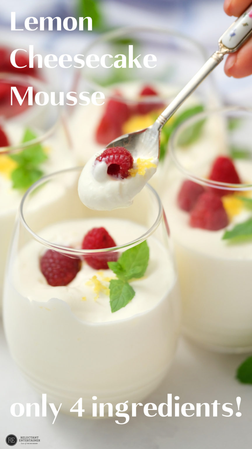 Lemon Cheesecake Mousse - Reluctant Entertainer