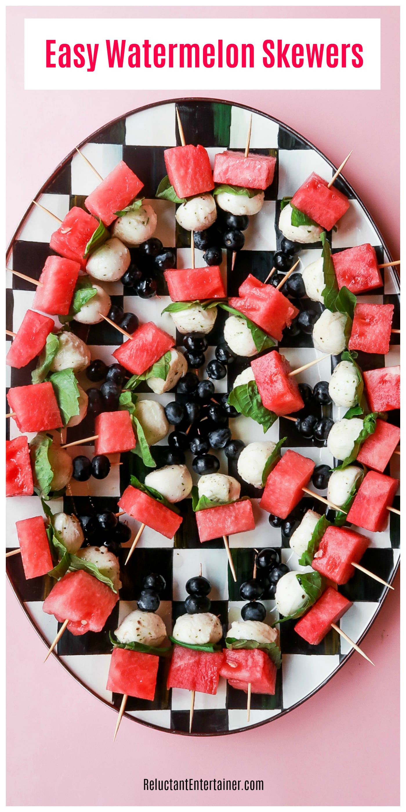Easy Watermelon Skewers Recipe - Reluctant Entertainer