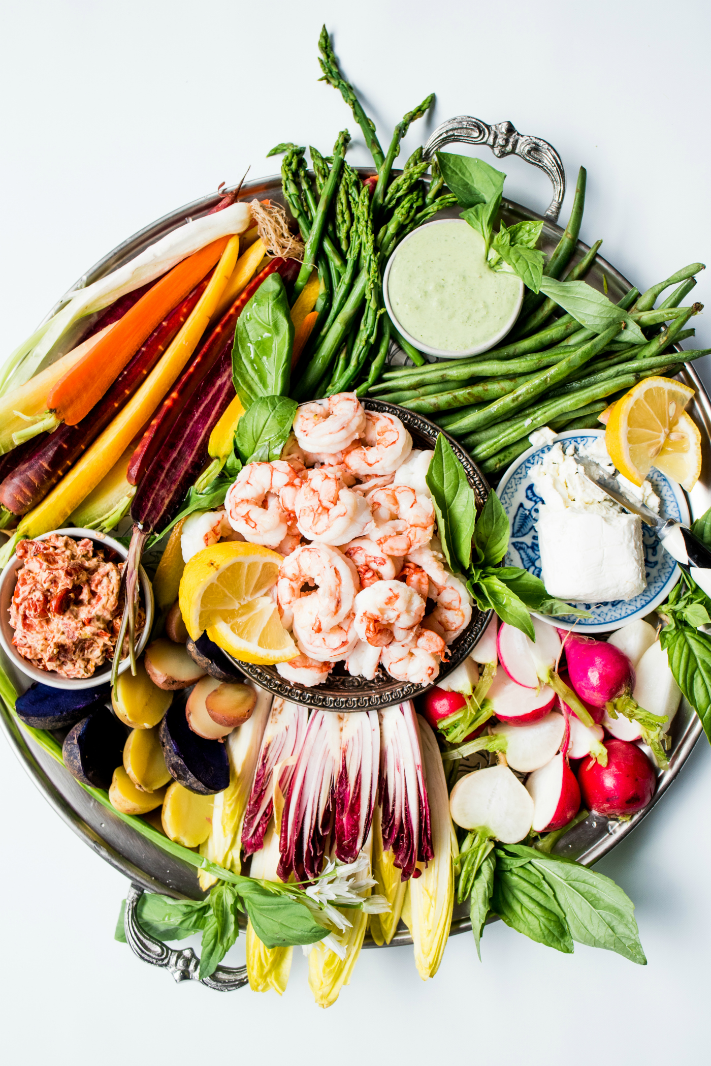 Poached Prawn Crudite Platter - Reluctant Entertainer