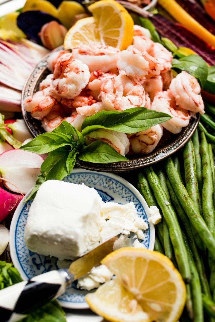 Poached Prawn Crudite Platter - Reluctant Entertainer