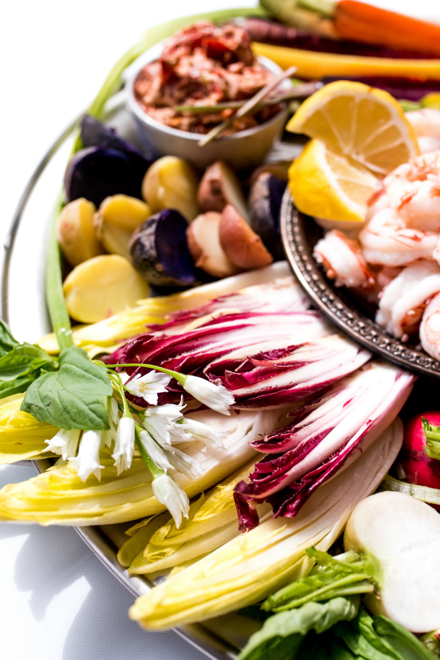 Poached Prawn Crudite Platter - Reluctant Entertainer