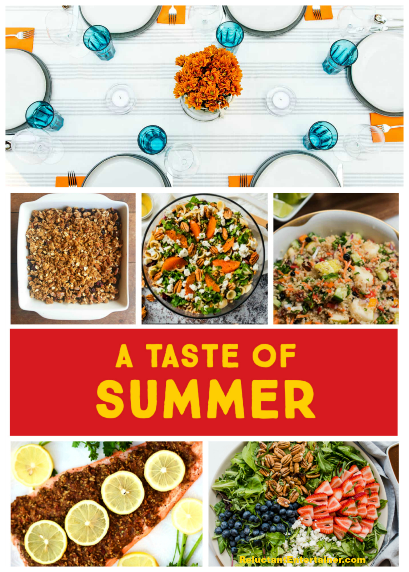 Summer Entertaining Meal Plan with Pecans - Reluctant Entertainer