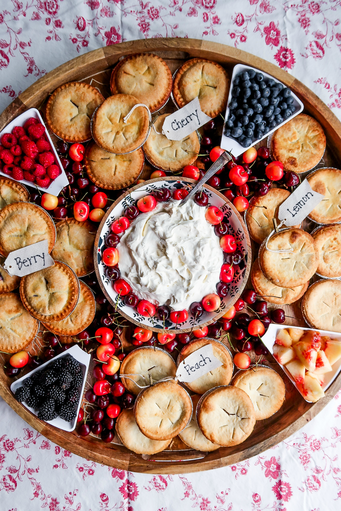 Summer Mini Pie Board - Reluctant Entertainer