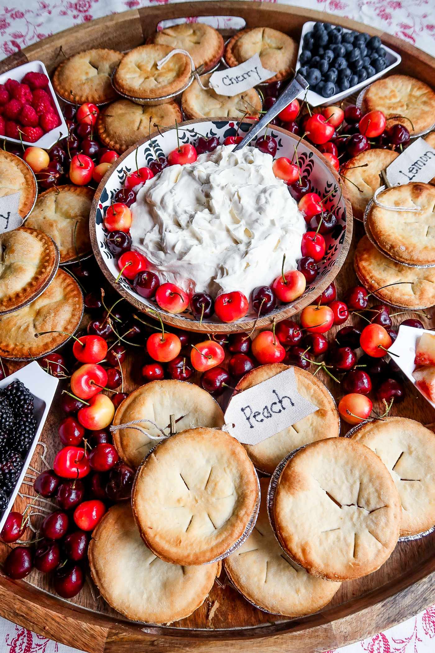 Summer Mini Pie Board - Reluctant Entertainer