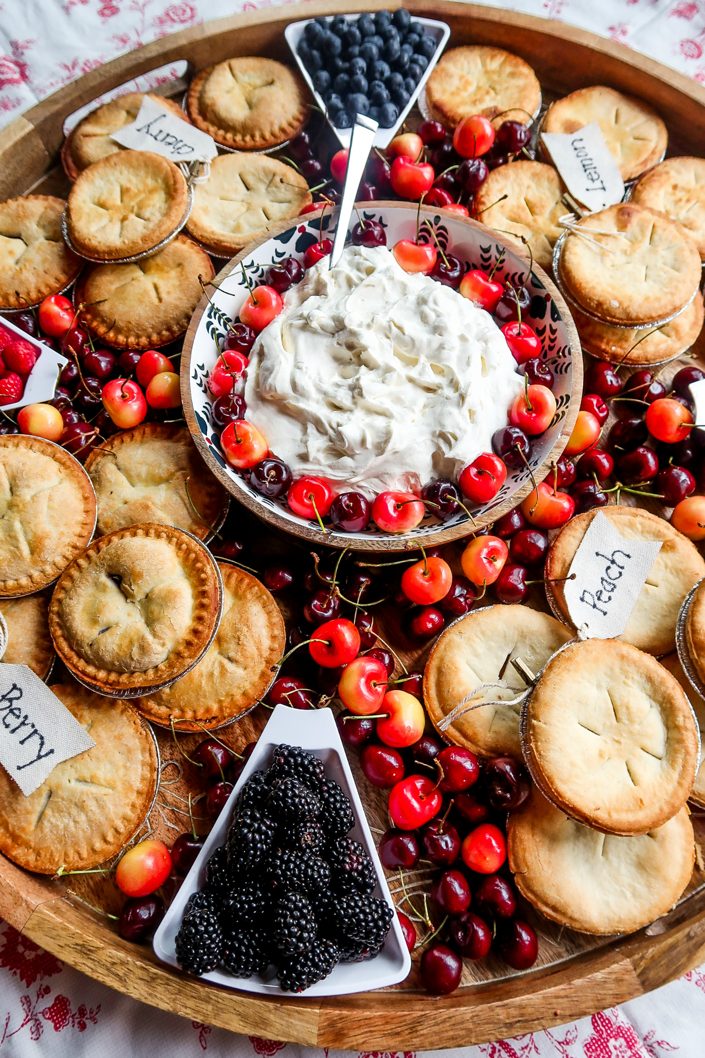 Summer Mini Pie Board - Reluctant Entertainer