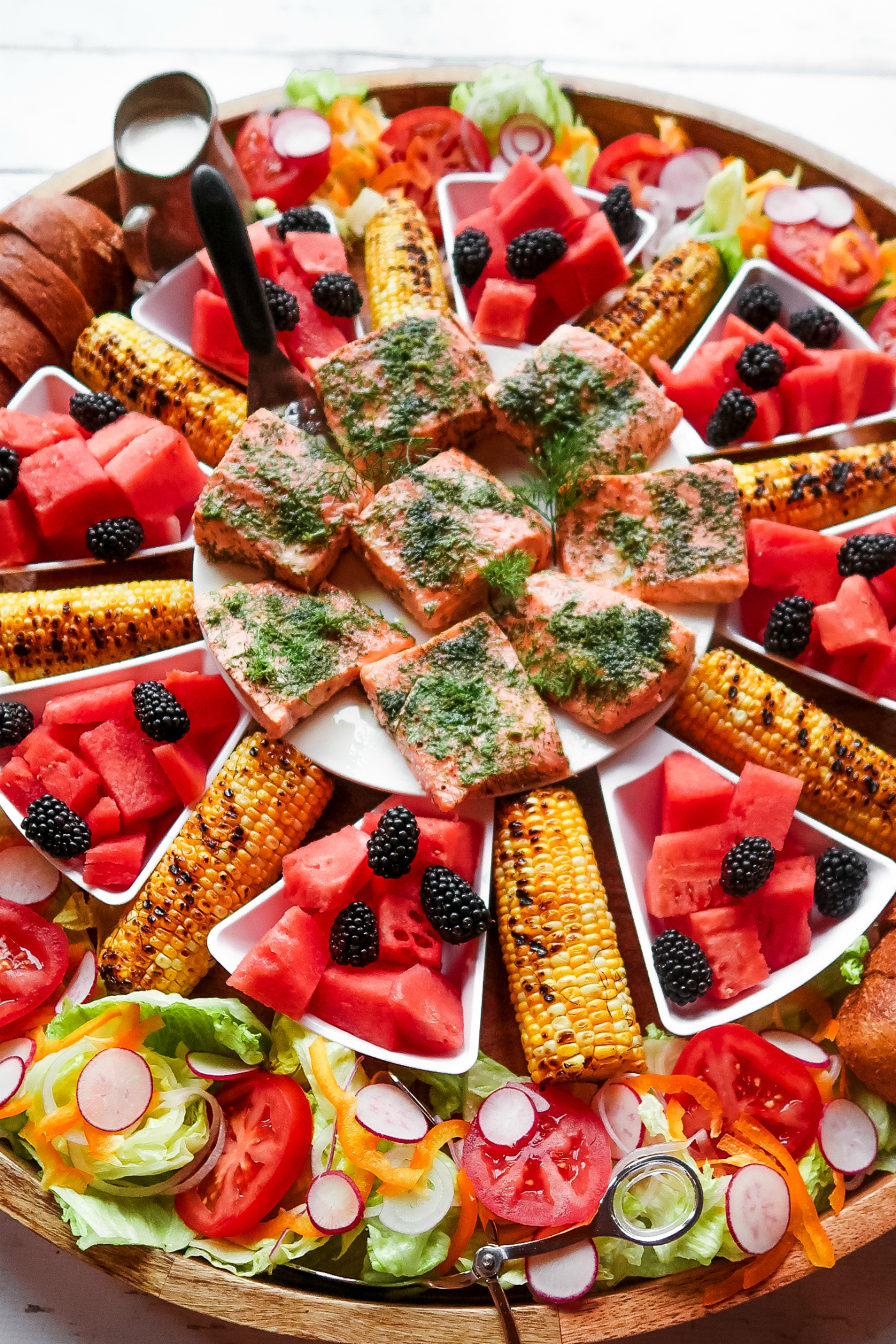 Epic Grilled Salmon Dinner Board - Reluctant Entertainer