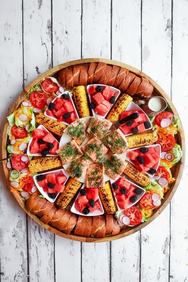 Epic Grilled Salmon Dinner Board - Reluctant Entertainer