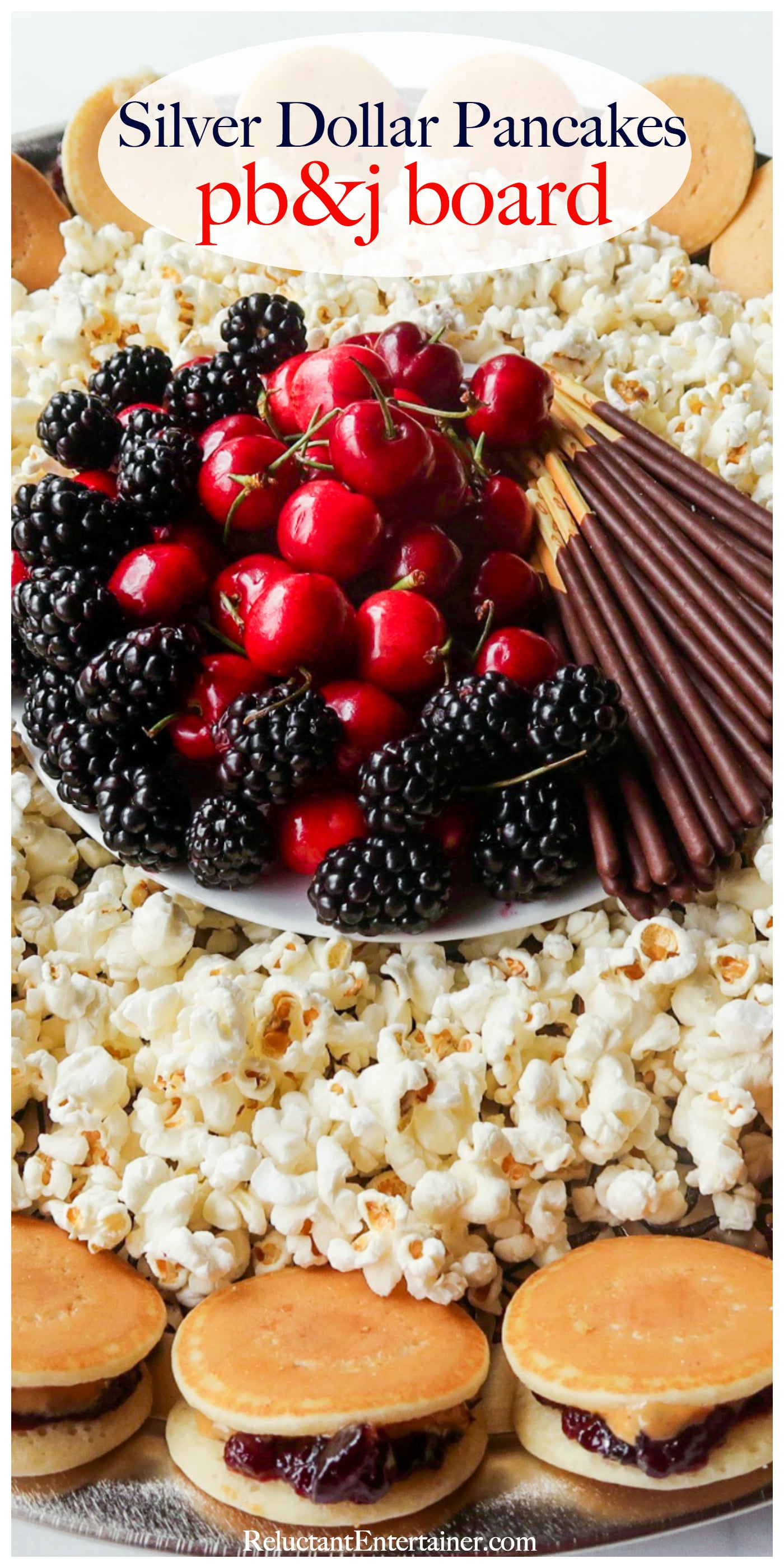 Silver Dollar Pancakes PB&J Board - Reluctant Entertainer