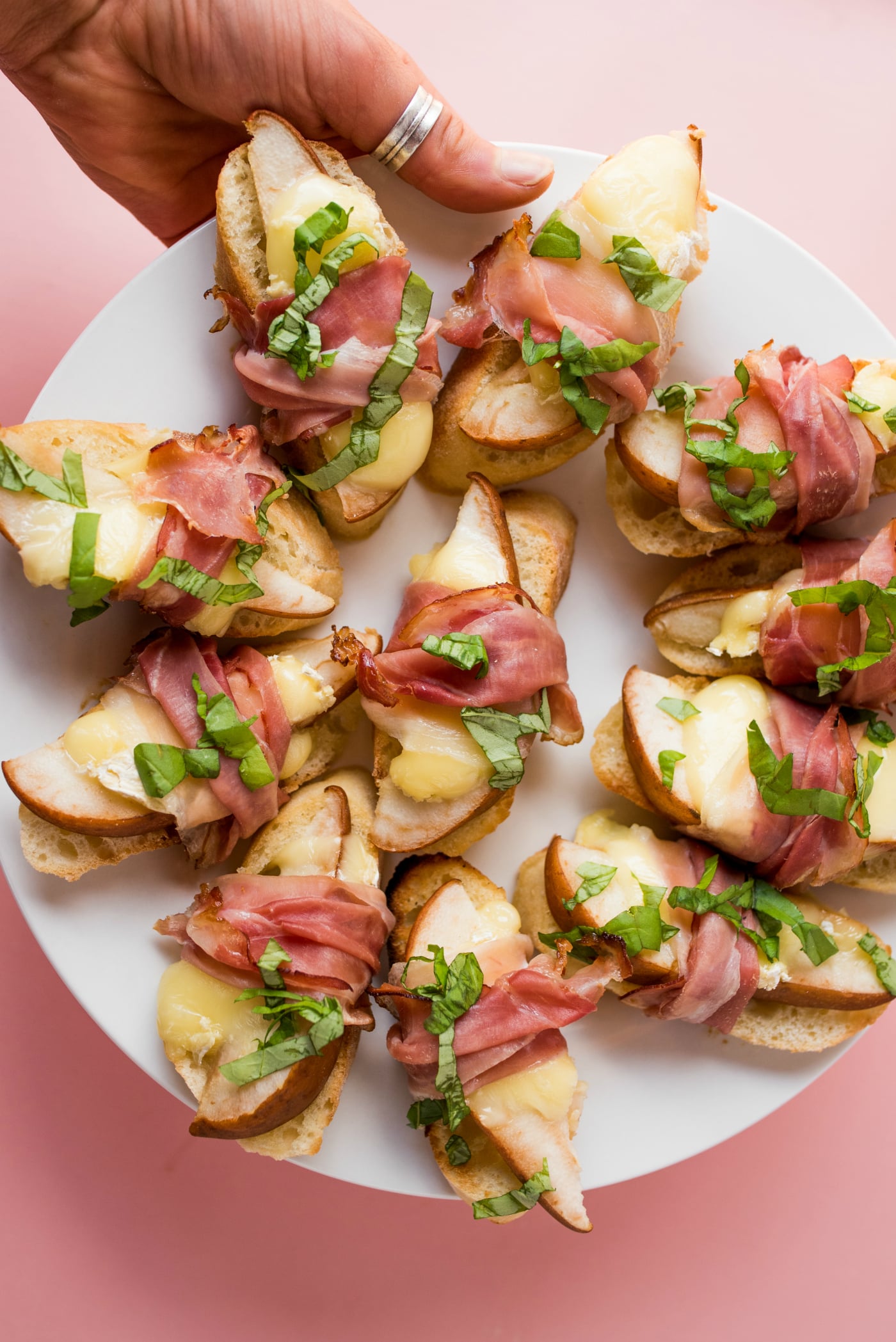 Pear Brie Bruschetta Recipe - Reluctant Entertainer